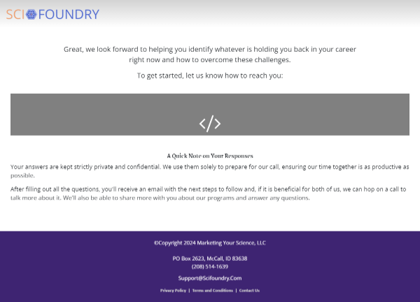 Clarity Call Request Intake Form – Basic Information - Grant Foundry